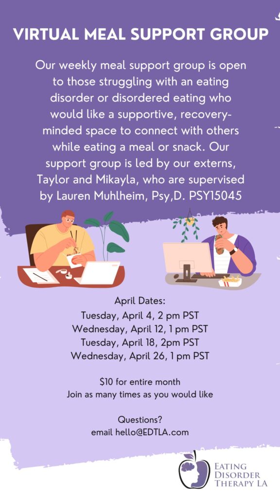 April Meal Support Group with Externs in Los Angeles, California ...